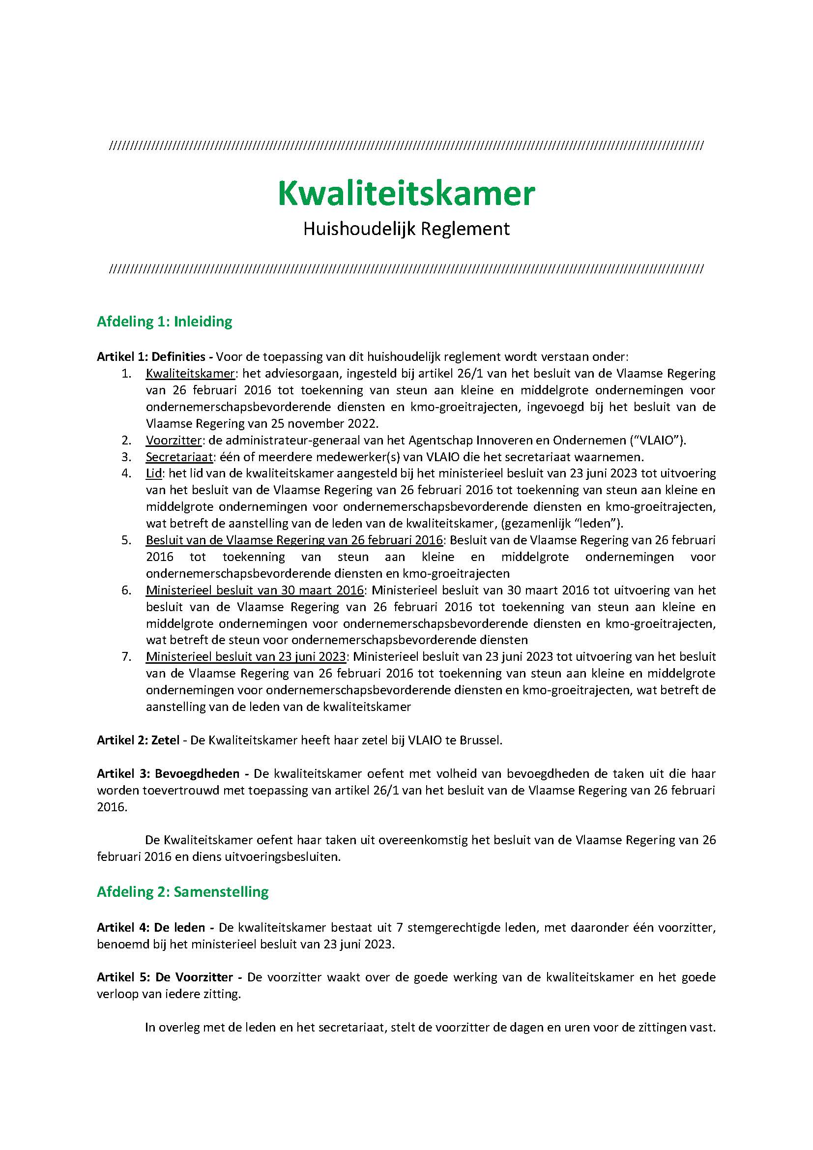 Ministerieel besluit tot uitvoering van het besluit van de Vlaamse ...